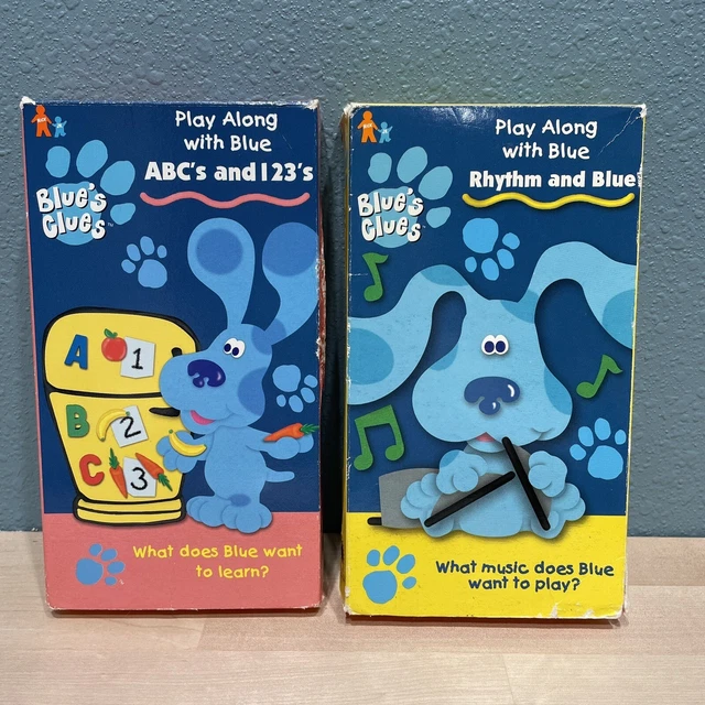 BLUE'S CLUES, VHS vintage, Rhythm and Blue & ABC et 123's, Lot de 2 ...