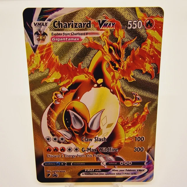 POKEMON KARTE | Charizard VMax | Glurak VMax | Gold Metallic EUR 10,99 ...