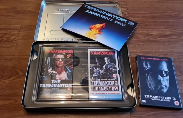 TERMINATOR T2 LIMITED EDITION BOX SET VHS VIDEO IN TIN CASE w/BOOKLET ...