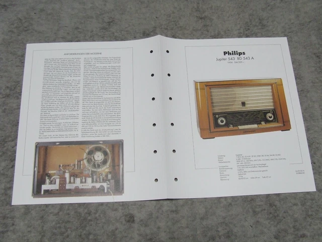 SCHALTPLAN FÜR RÖHRENRADIO Radio Philips Jupiter 543 BD543A ...