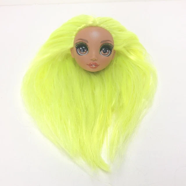 RAINBOW HIGH KARMA Nichols Neon Green Hair Doll Head ONLY Replacement ...