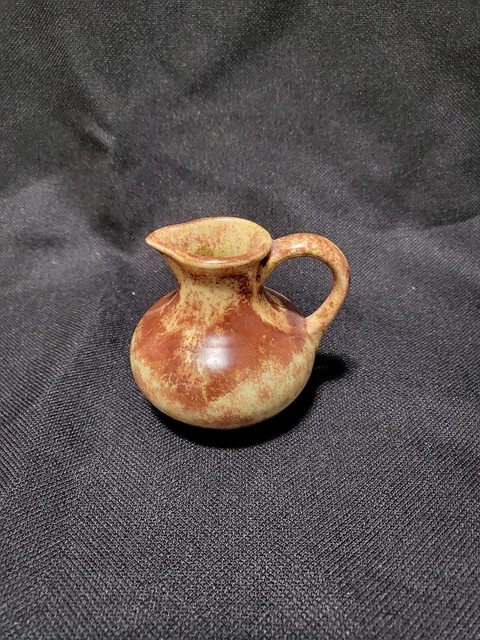 VINTAGE POTTERY 3& Brown Glaze Ceramic Miniature Jug £15.40 - PicClick UK