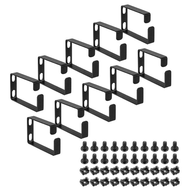 10 SET SERVER Rack Cable Management D Ring Hook Wire Organizer Vertical ...