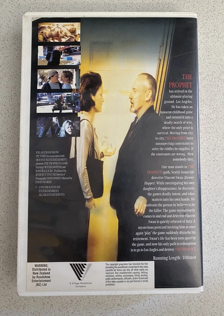 THE PROPHET’S GAME [VHS] Roadshow NZ Ex-Rental Big Box Video Tape 2000 ...