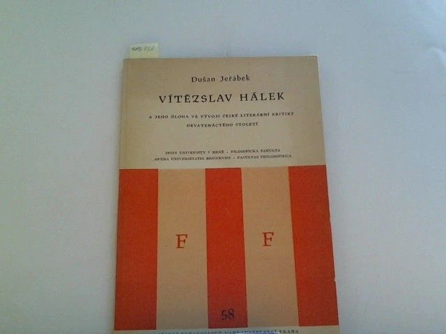 VITIZSLAV HALEK A jeho uloha ve vyvoji ceske literarni hritiky 19 ...