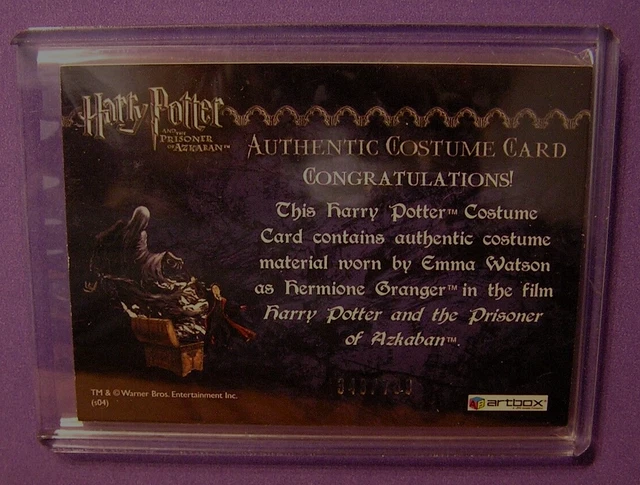 HARRY POTTER-EMMA WATSON-HERMIONE Granger-POA-Screen Used-Movie-LE ...