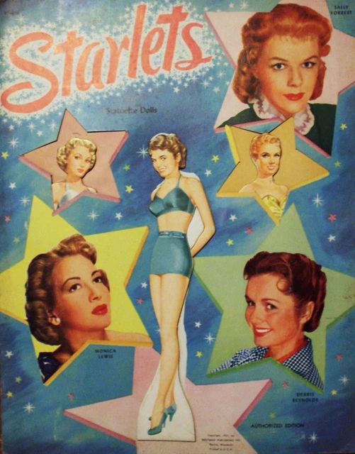 VINTAGE UNCUT 1951 Starlets Paper Dolls~#1 Top Reproduction~Nostalgic ...