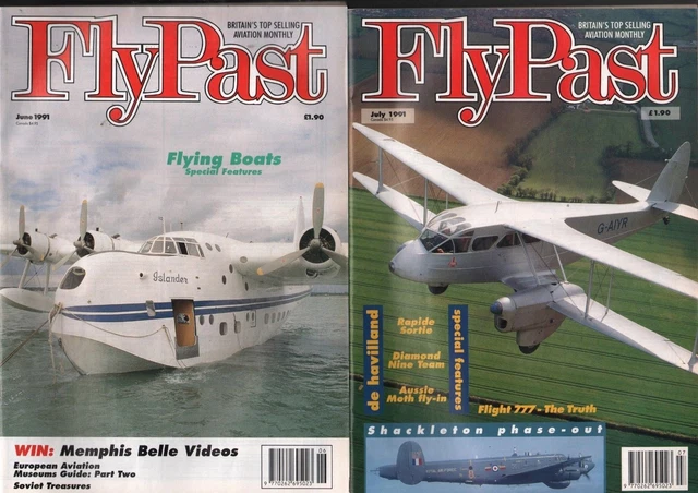 FLYPAST MAGAZINE 8 Issues 1991 Aviation Monthly EUR 11,51 - PicClick FR