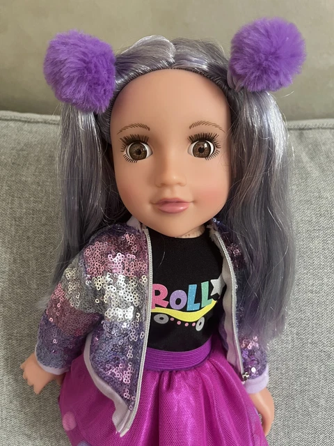 DESIGNAFRIEND POSEABLE FRANKIE Doll in Roller Skater Sequin Jacket ...