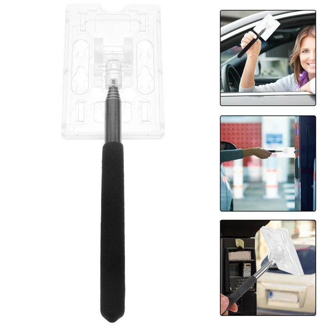 GARAGE PARKING AID Swiping Stick Telescopic Rods Card Holder Open The ...