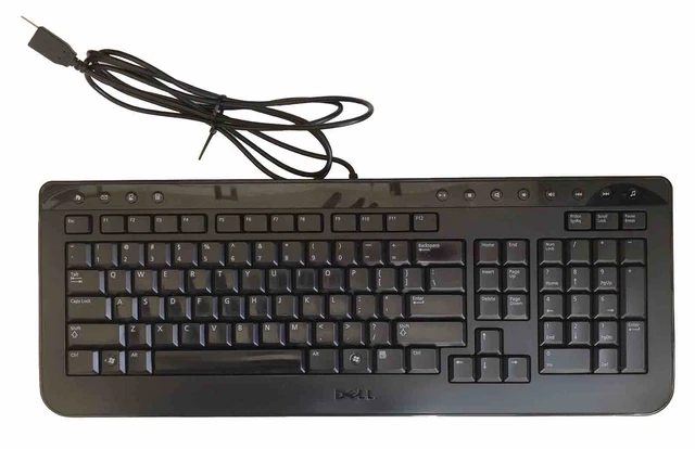 DELL MULTIMEDIA BLACK USB QWERTY Keyboard SK-8165 (A314) EXCELLENT ...