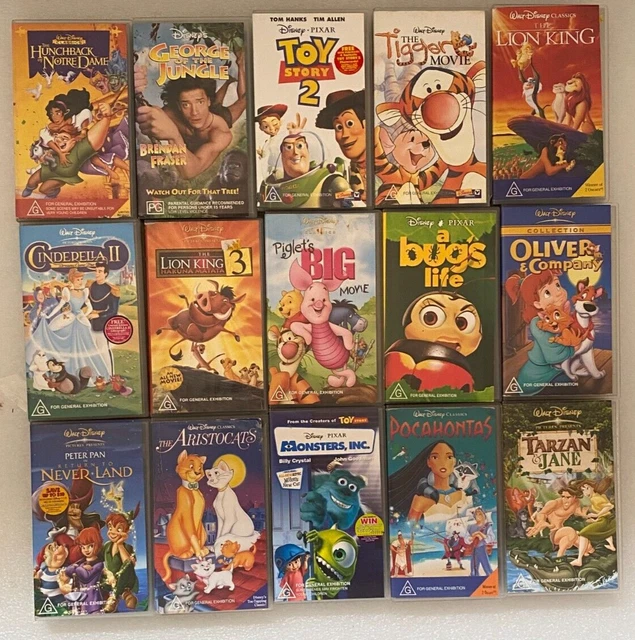 DISNEY VHS TAPES Bulk Lot of 15 Videos $16.00 - PicClick AU