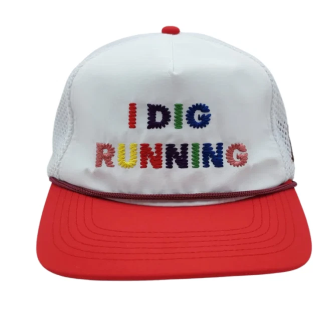 ALEX ZONO I Dig Running Rainbow Trucker Hat White Red 100%Authentic ...