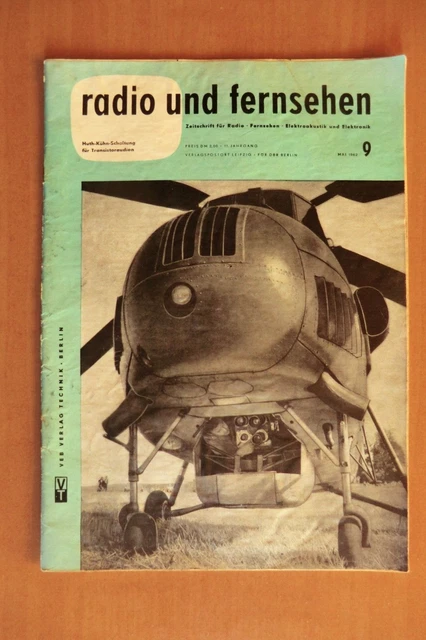 DDR ZEITSCHRIFT RADIO Fernsehen 9/1962 Transistor Radio OPAL 6103 Huth ...