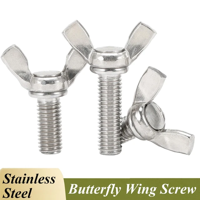 M5 M6 BUTTERFLY Wing Screws Wing Bolts Thumb Screw A2 Stainless Steel ...