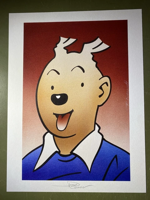 ILLUSTRATION GRAND FORMAT 99 Exemplaires Hommage Tintin Signée Pascal ...