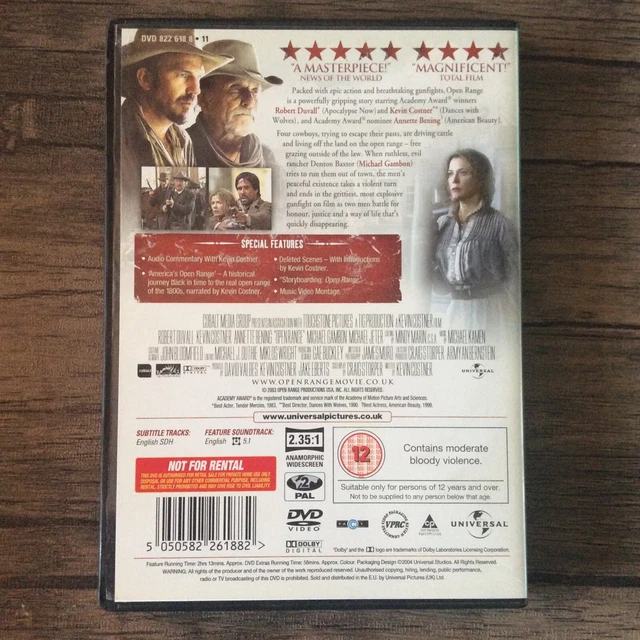 OPEN RANGE (DVD, 2011) Kevin Costner, Annette Benning, Robert Duvall £3 ...