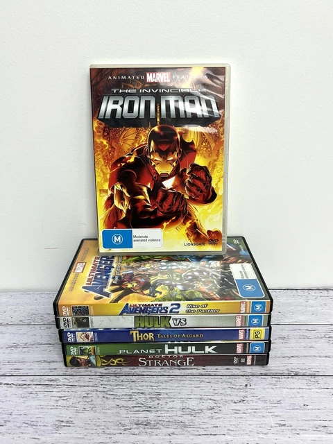ANIMATED MARVEL SERIES DVD x6 Ironman Avengers Hulk Thor Doctor Strange ...