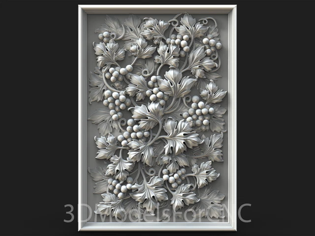3D MODEL STL File for CNC Router Laser & 3D Printer Grapes 1 £2.49 - PicClick UK