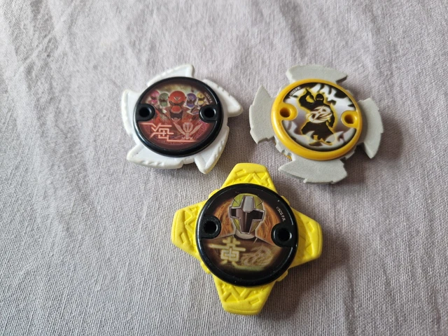 POWER RANGERS NINJA Steel Power Stars Job Lot Bundle X 3 Grey Yellow ...