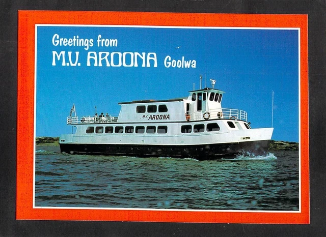 A4871 AUSTRALIA SA MV Aroona Goolwa Tourist Boat NCV4664 postcard $10. ...