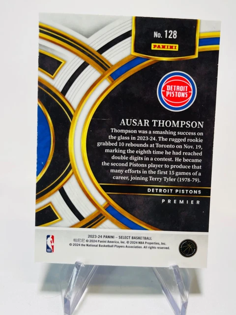 AUSAR THOMPSON 2023-24 Pistons Panini Select RC Rookie Premier Level ...