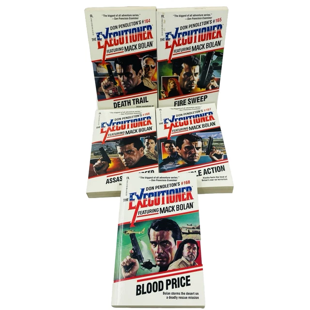 5 X DON Pendleton's The Executioner Books 164/165/166/167/168 Mack ...