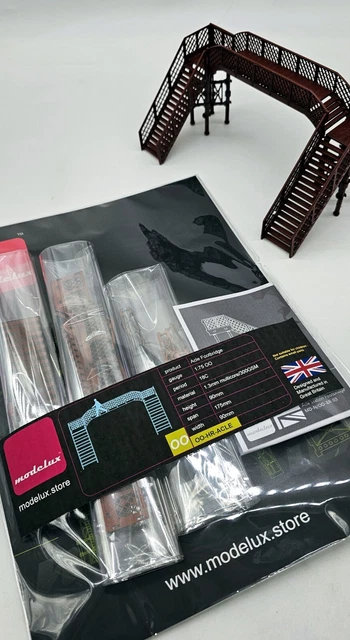 MODELUX OO GAUGE Acle Station Footbridge Kit in Red Oxide £0.99 ...