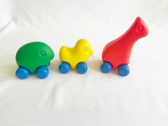 LITTLE TIKES ANIMAL Pals Hand Push Rolling Toys 80s Soft Friends Lot ...