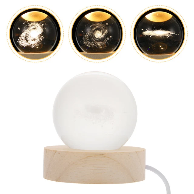 GLASS SPHERE SOLAR System Model Lamp Science Astronomy Learning Toy £11 ...