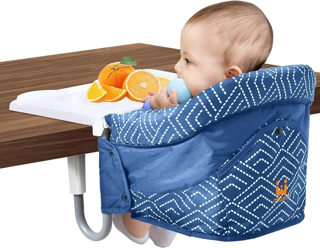 HOOK ON HIGH Chair with Tray,Portable Baby High Chair That Attaches to ...