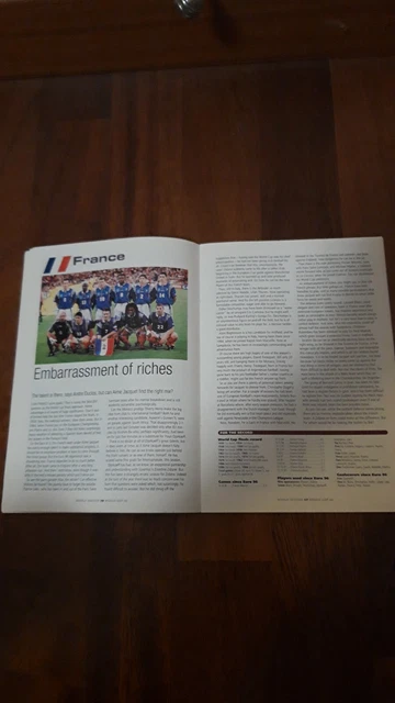 WORLD SOCCER BOOKLET World Cup '98 Guide Part 2 France,Germany,England ...