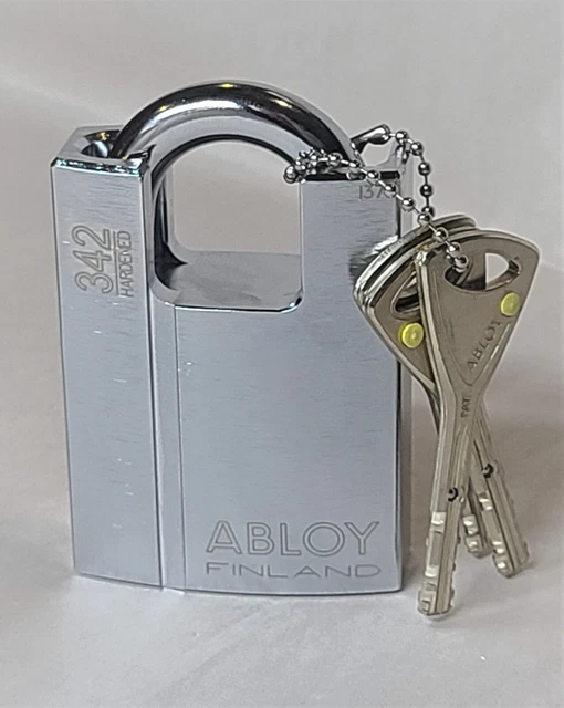 ABLOY PL342T 342 * PROTEC2 * High Security Padlock w/3 keys Bike lock Chains $190.10 - PicClick CA
