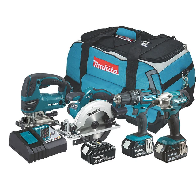 MAKITA CORDLESS 4 Piece Set DLX4137X1 18V 3Ah Li-lon DHP482 DTD156 ...