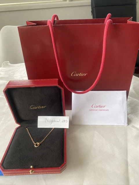 CARTIER TRINITY GOLD Double Chain Necklace Authentic With Certificate ...