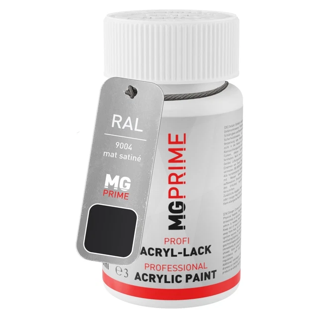 RAL 9004 NOIR de sécurité mat satiné stylo retouche 50 ml à séchage ...