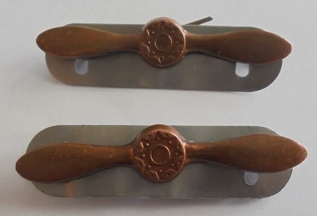 WW2 RAAF ROYAL Australian Air Force Propeller Pair LA Rank Badges ...