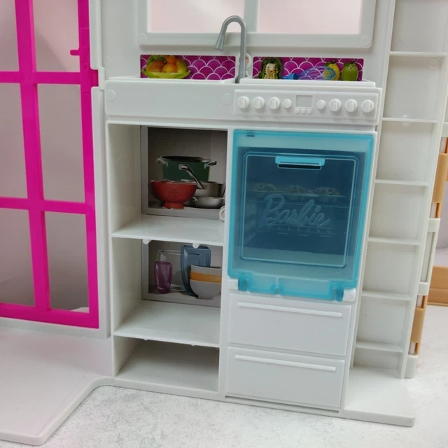BARBIE HCD47 FOLDABLE Dolls House With 2 Levels House Only No ...