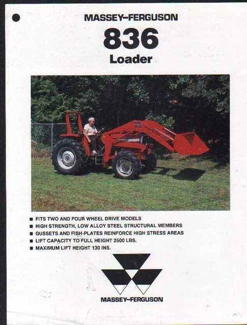 MASSEY FERGUSON &836& Tractor Front End Loader Brochure Leaflet £6.50 - PicClick UK