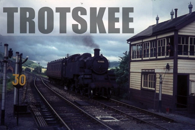 35MM SLIDE BR British Railways Steam Loco Class 3MT 82005 Cemmes Road ...