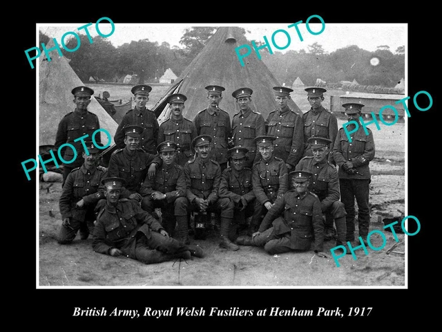OLD LARGE HISTORICAL Photo Of British Army Royal Welsh Fusiliers Henham 1917 EUR 7,30 - PicClick IT