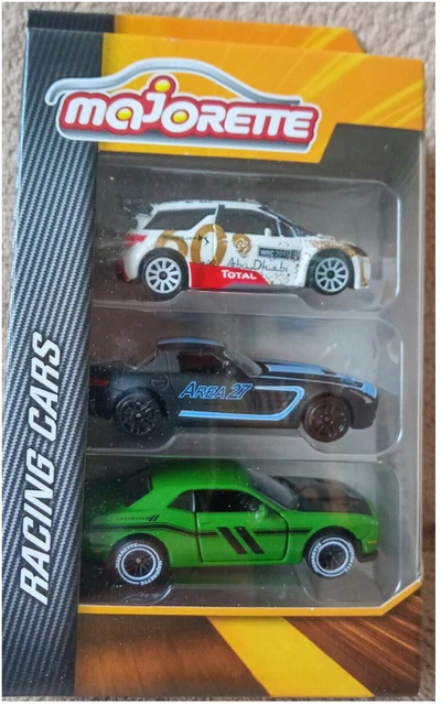 MAJORETTE RACING CARS Pack de 3 Dodge Challenger SRT / Mercedes SLS/DS ...