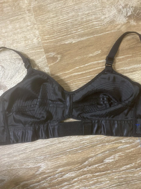What Katie Did Bra 34a Retro Style Bullet Bra Black Satin Mcm Euc £2359 Picclick Uk