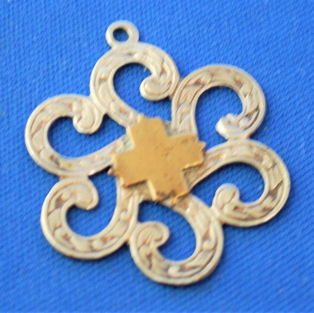 AN ANTIQUE MAFEKA silver pocket watch fob, cross centre, gothic £23.56 ...