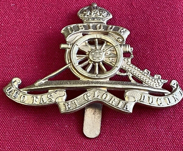 WW1/WW2 ROYAL ARTILLERY British Military Cap Badge - All Brass ...
