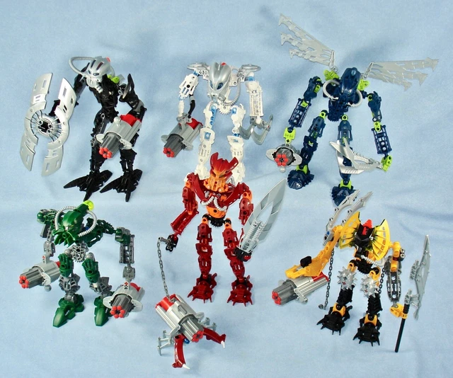 LEGO BIONICLE TOA MAHRI (8910-8915) Completo di Armi Cordak Blaster EUR ...