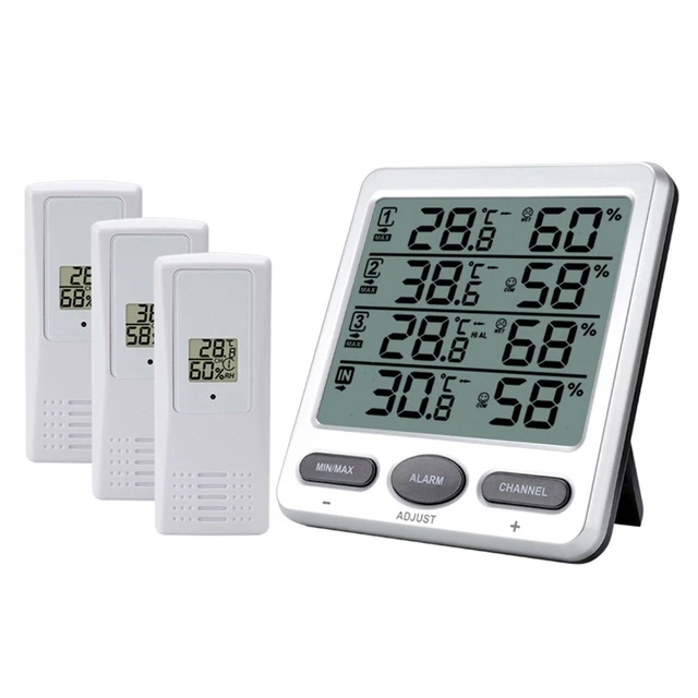 MULTI SENSOR WIRELESS Weather Station Indoor Outdoor Thermometer ...