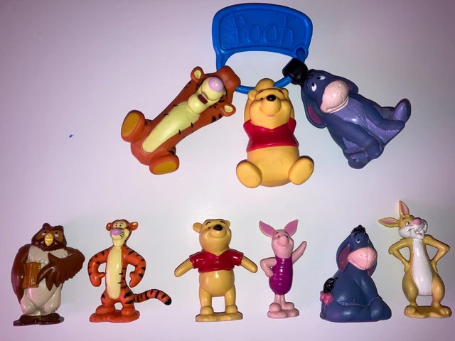 DISNEY WINNIE THE Pooh Figures Piglet Owl Pooh Tigger Eeyore Rabbit $19 ...