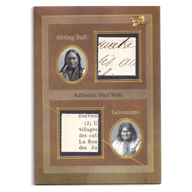 2025 PIECES OF the Past - #187 Sitting Bull/Geronimo - Dual Relic Card ...