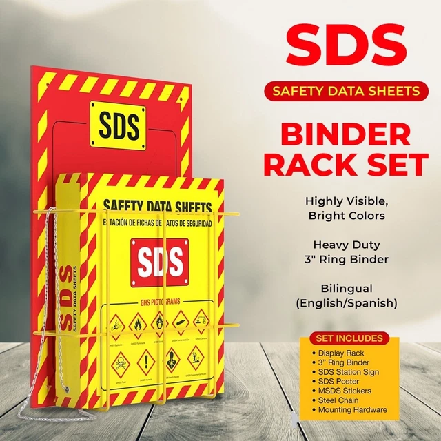 SAFETY DATA SHEET Station With 3Ring Binder Wire Rack,Sds Poster Msds ...